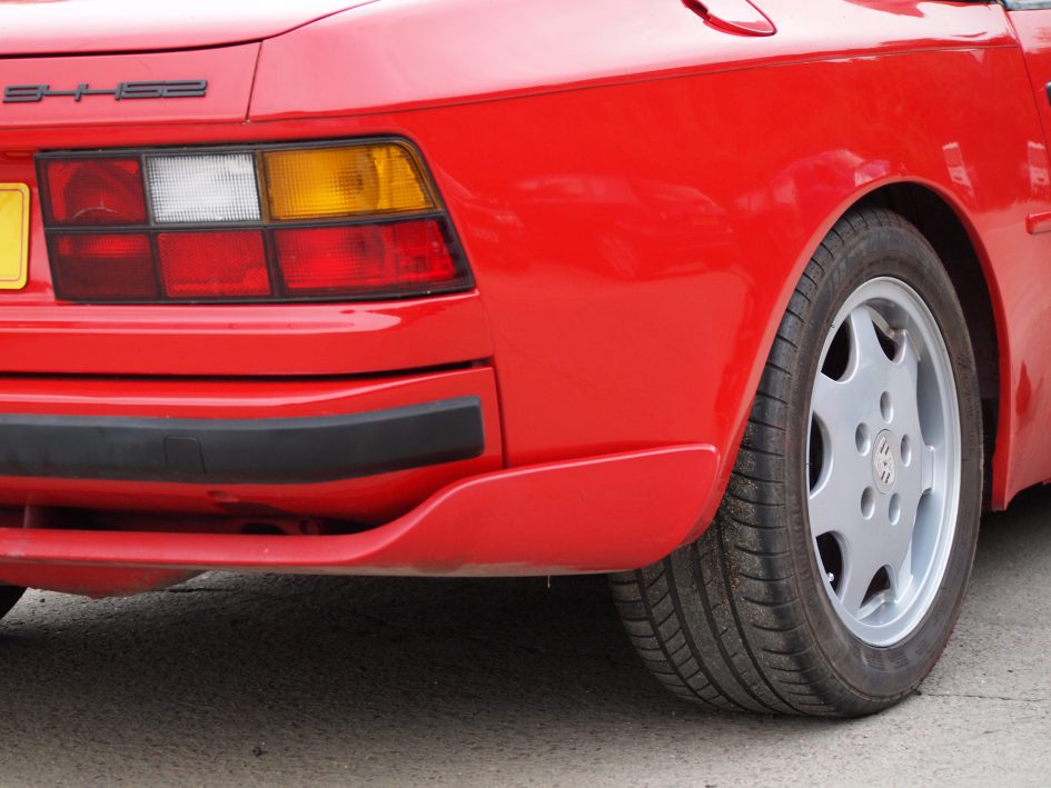 Red Porsche 944 Cab – Rear quarter repair | Augment Automotive Limited